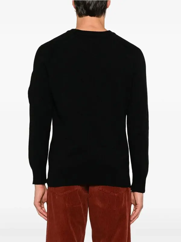 C.P. COMPANY Wool Blend Crew Neck Pullover - Black