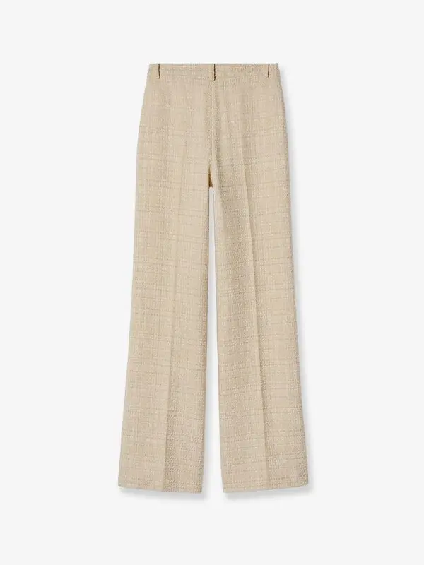 Gucci Cotton Blend Trousers With Checked Pattern