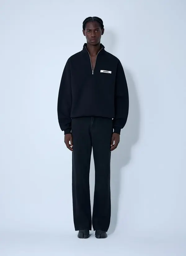 Jacquemus Le Camionneur Gros Grain Sweatshirt - Black