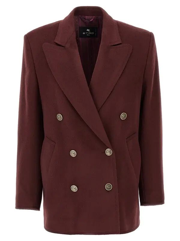 Etro Wool And Cashmere Blazer - Multicolor