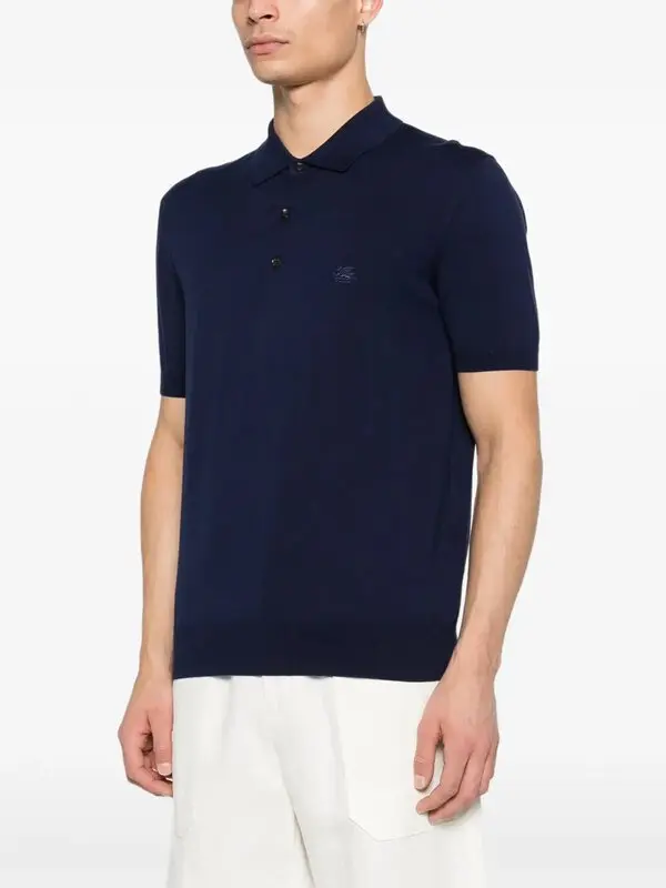 Etro Knitted Cotton Polo Shirt