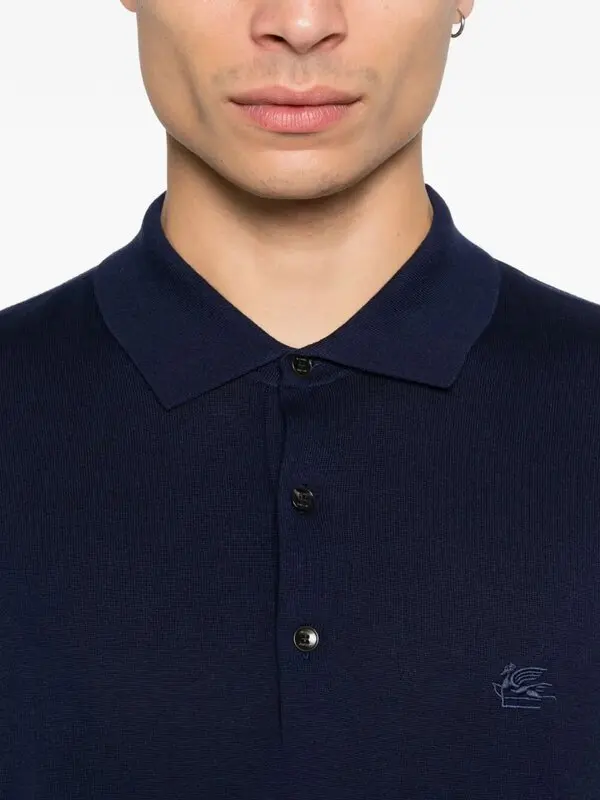 Etro Knitted Cotton Polo Shirt