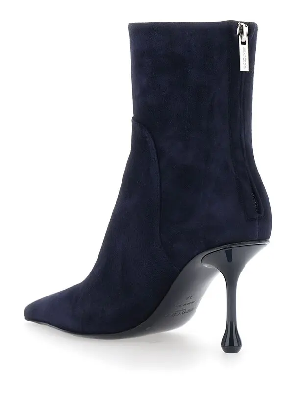 JIMMY CHOO Cycas' Blue Ankle Boots With Stiletto Heel And Side Zip Closure In Suede For - Multicolor