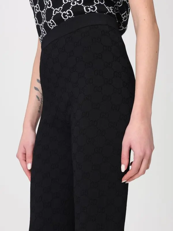 Gucci Gg Supreme Viscose Blend Knit Pants