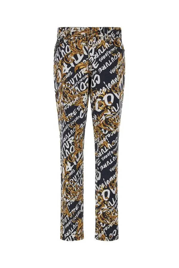 Versace Printed Denim Jeans - Multicolor