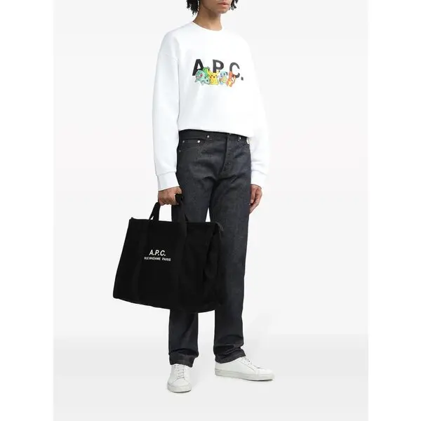 A.p.c. Cotton Tote Bag - Black