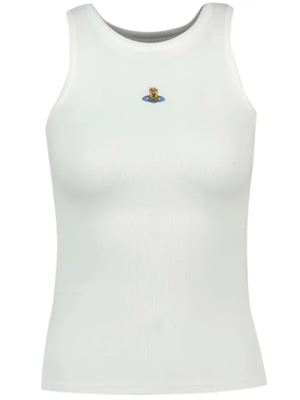VIVIENNE WESTWOOD 90s Ribbed Tank Top - White