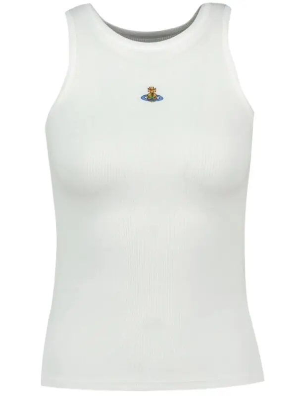 VIVIENNE WESTWOOD Ribbed Tank Top - White