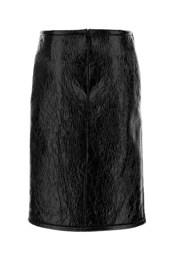 Gucci Glossed Leather Skirt
