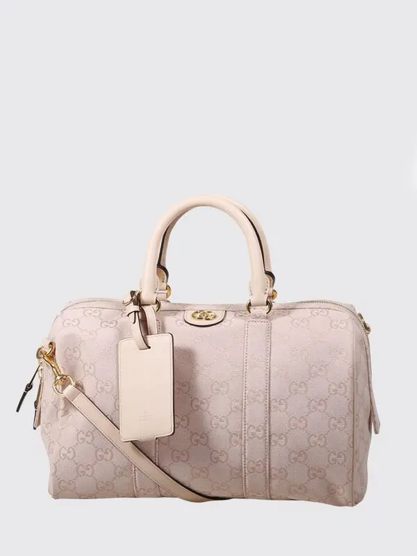 Gucci Ophidia Canvas Bag With Gg Jacquard Monogram - Pink