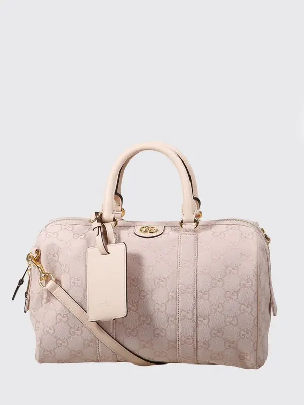 Gucci Ophidia Canvas Bag With Gg Jacquard Monogram - Pink