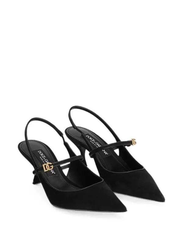 Dolce & Gabbana Suede And Nappa Slingbacks - Black