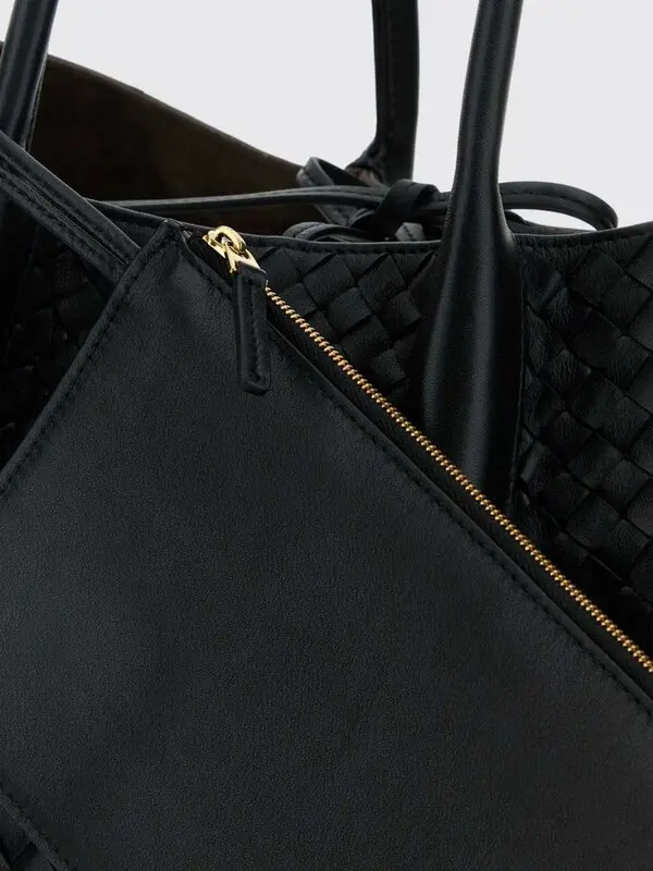 Bottega Veneta Pinacoteca Woven Leather Tote Bag - Black