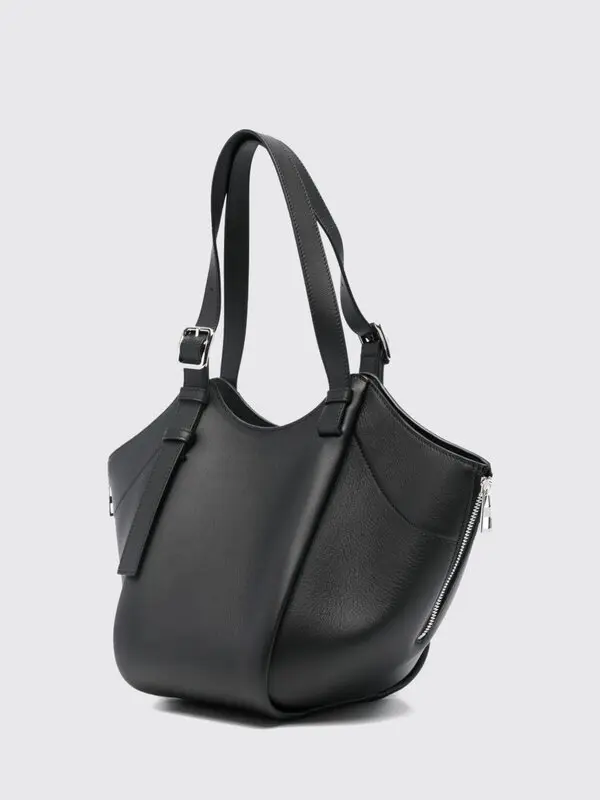 Loewe Hammock Flip Leather Shoulder Bag - Black
