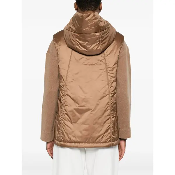 Max Mara Drawstring Hood Waistcoat - Brown