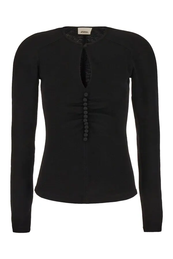 Isabel Marant Étoile Long Sleeve Fitted Top - Multicolor