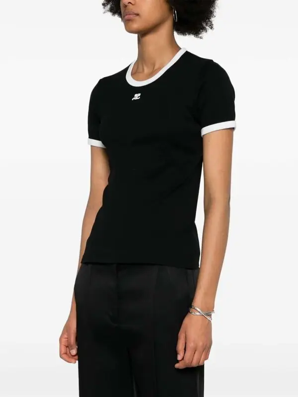 COURREGES Cotton Jersey T-shirt