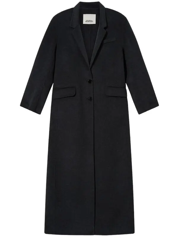 Isabel Marant Étoile Clesa Wool Long Coat - Gray