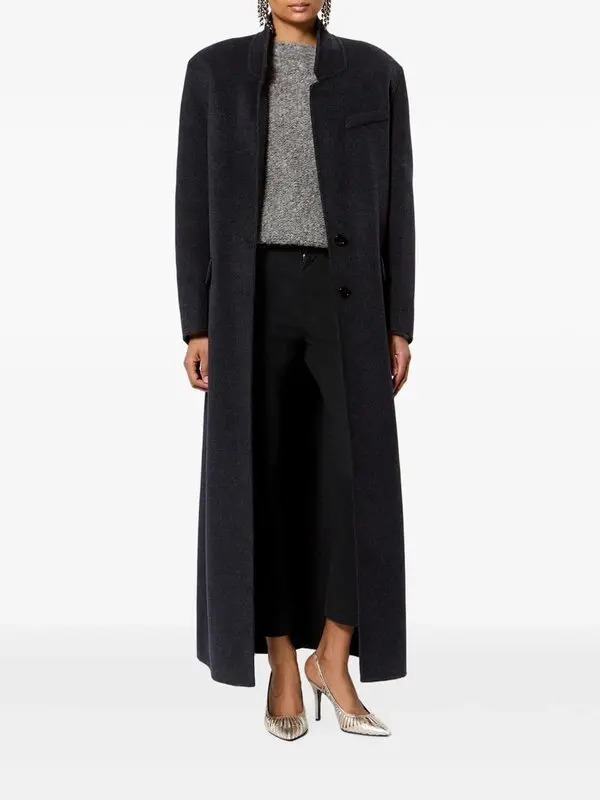 Isabel Marant Étoile Clesa Wool Long Coat - Gray