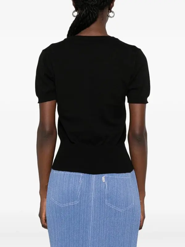 VIVIENNE WESTWOOD Bea Orb-embroidered Short-sleeve Top - Black