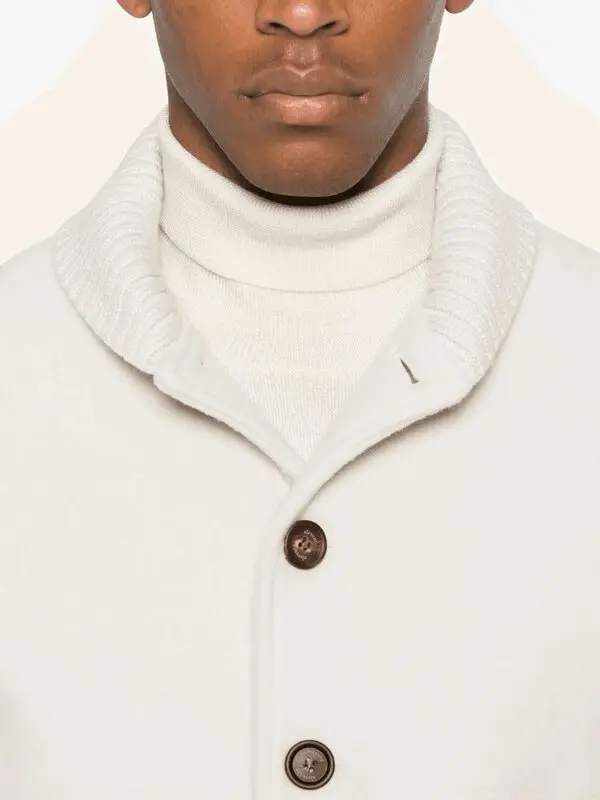 Eleventy Buttoned Jacket - Brown