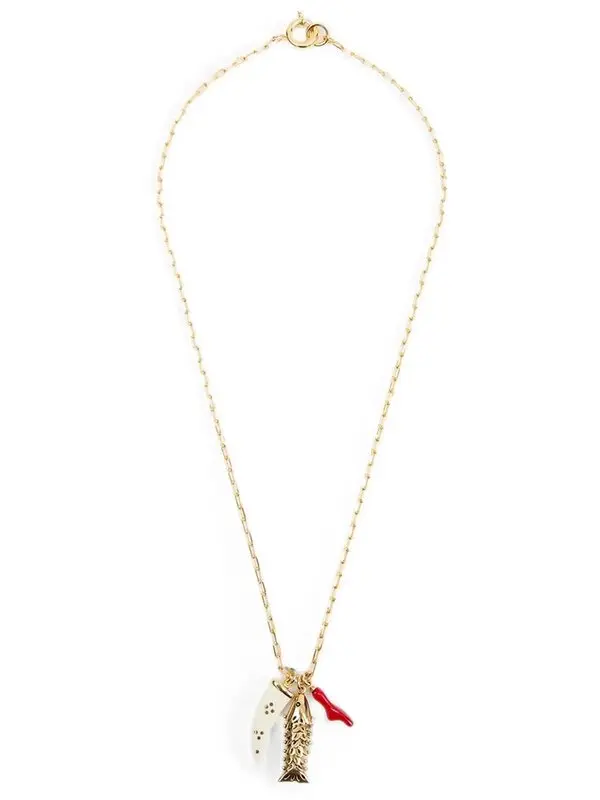 Isabel Marant Étoile Long Triple Pendant Necklace - Silver