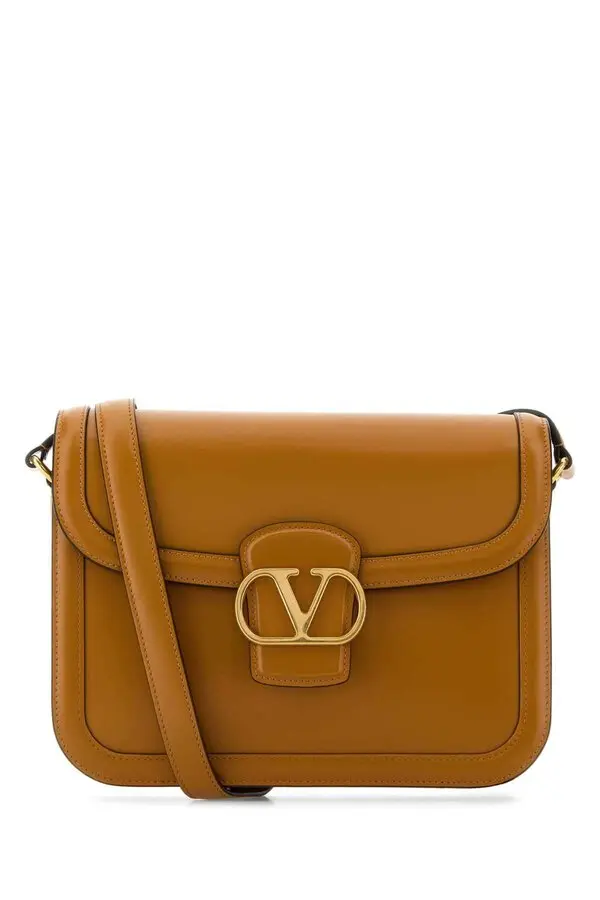 Valentino Garavani Camel Leather 9to5 Shoulder Bag - Brown