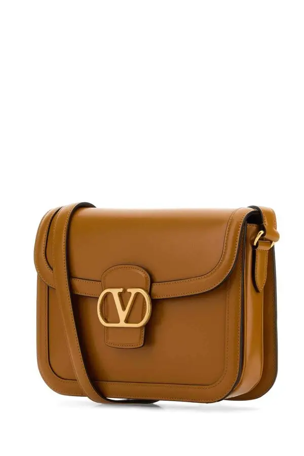 Valentino Garavani Camel Leather 9to5 Shoulder Bag - Brown