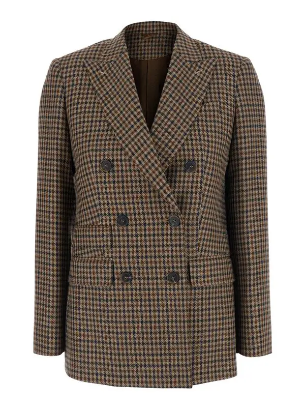 Max Mara Deserto Double-breasted Wool Blazer - Brown