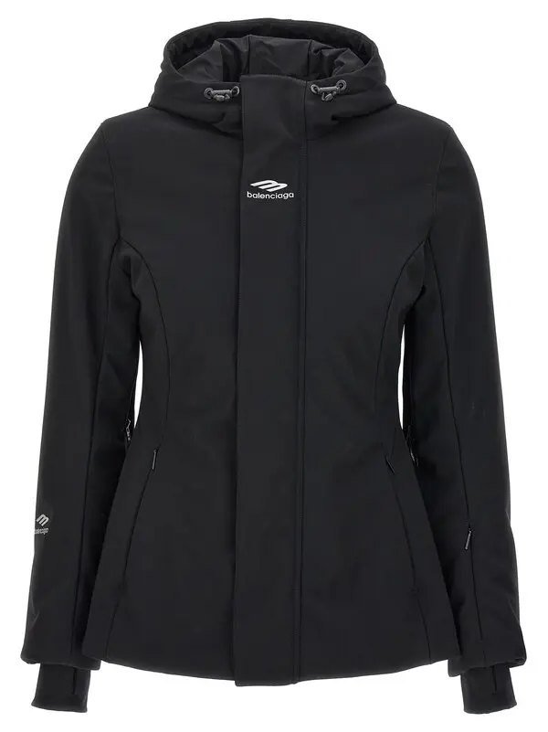 Balenciaga Ski Hourglass 3b Sports Icon Parka - Black