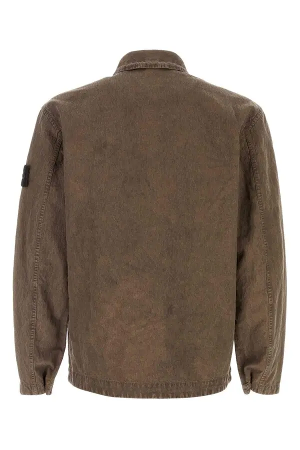 Stone Island Cotton Blend Shirt - Brown