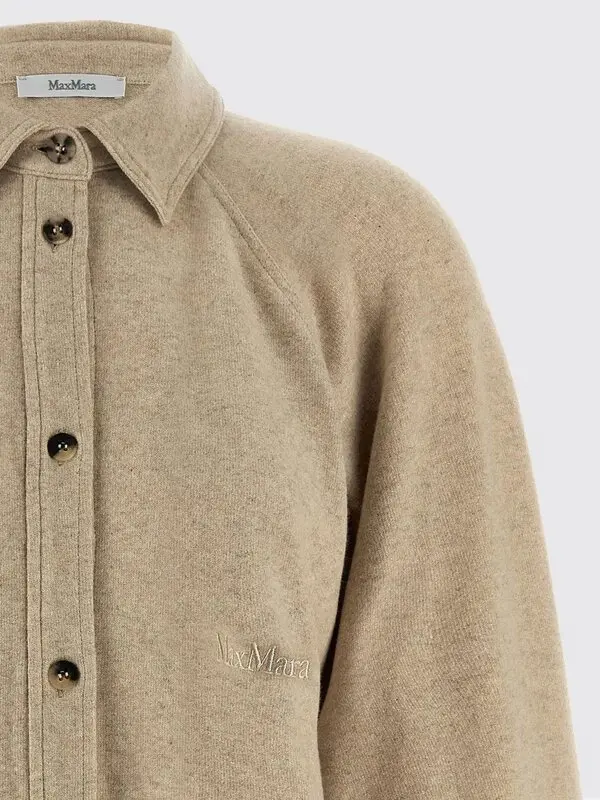 Max Mara Cashmere Blend Classic Collar Shirt - Cream