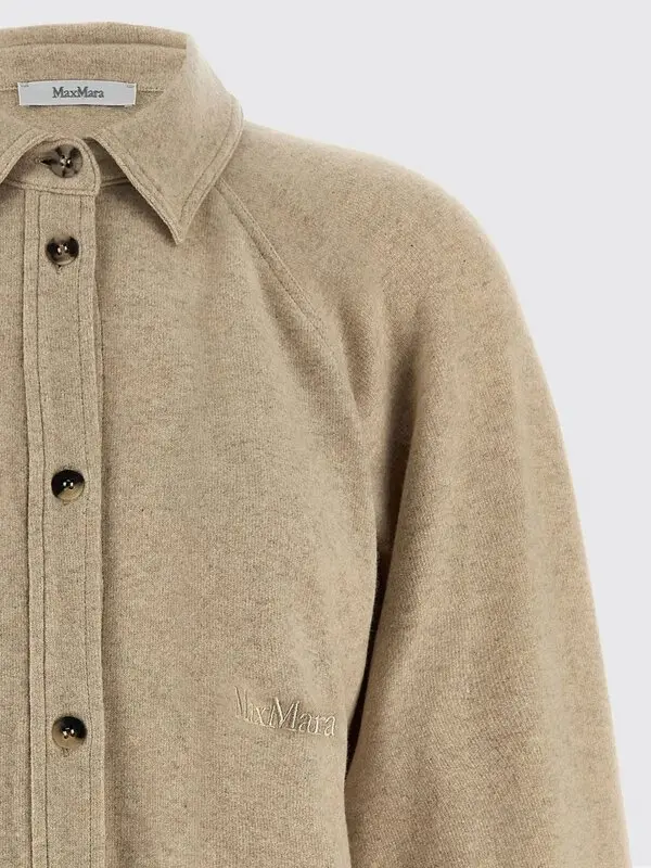 Max Mara Cashmere Blend Classic Collar Shirt - Cream