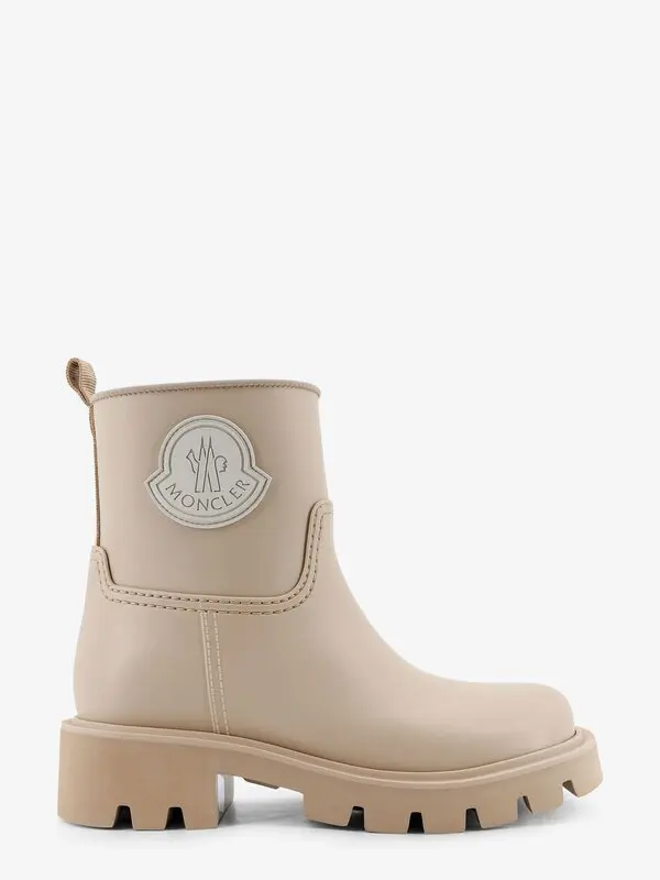Moncler Kickstream Rubber Rainboots - Cream