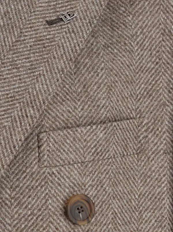 Tagliatore London Double-breasted Wool And Cashmere Coat - Cream