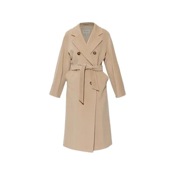Max Mara Long Double-breasted Coat - Cream
