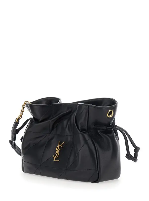 Saint Laurent Jamie' Black Crossbody Bag With Cassandre And Chain Strap In Leather For - Multicolor