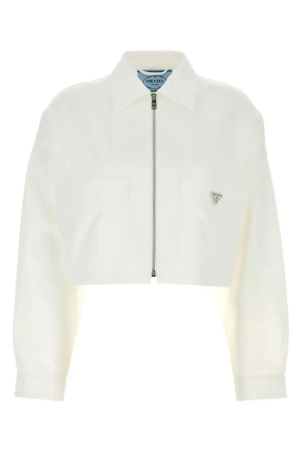 Prada White Twill Jacket