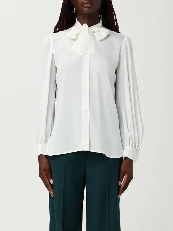 Max Mara Silk Pussy Bow Blouse - Cream