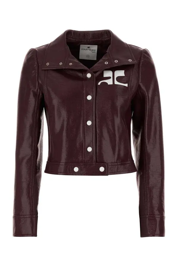 COURREGES Aubergine Vinyl Blazer