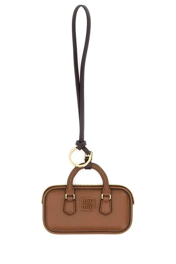 Miu Miu Caramel Leather Keyring