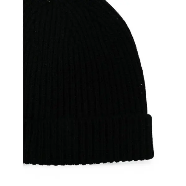 Rick Owens Ribbed Cashmere Wool Beanie