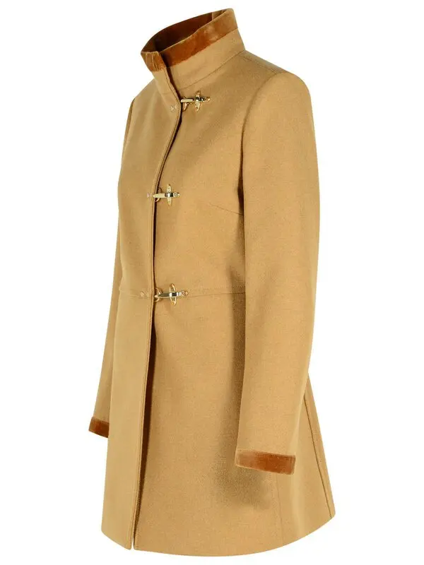 FAY Beige Wool Blend Coat
