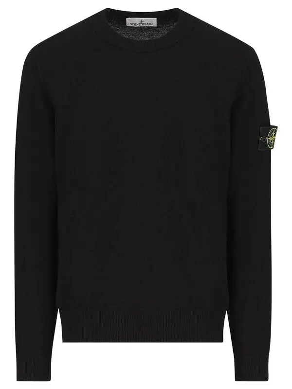 Stone Island Wool Sweater - Black