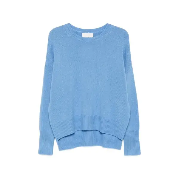 LISA YANG Cashmere Crew Neck Pullover - Blue