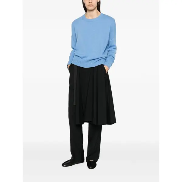 LISA YANG Cashmere Crew Neck Pullover - Blue