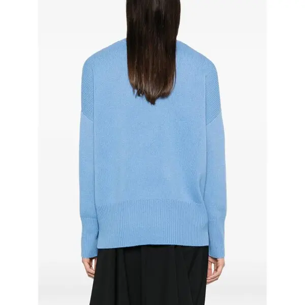 LISA YANG Cashmere Crew Neck Pullover - Blue