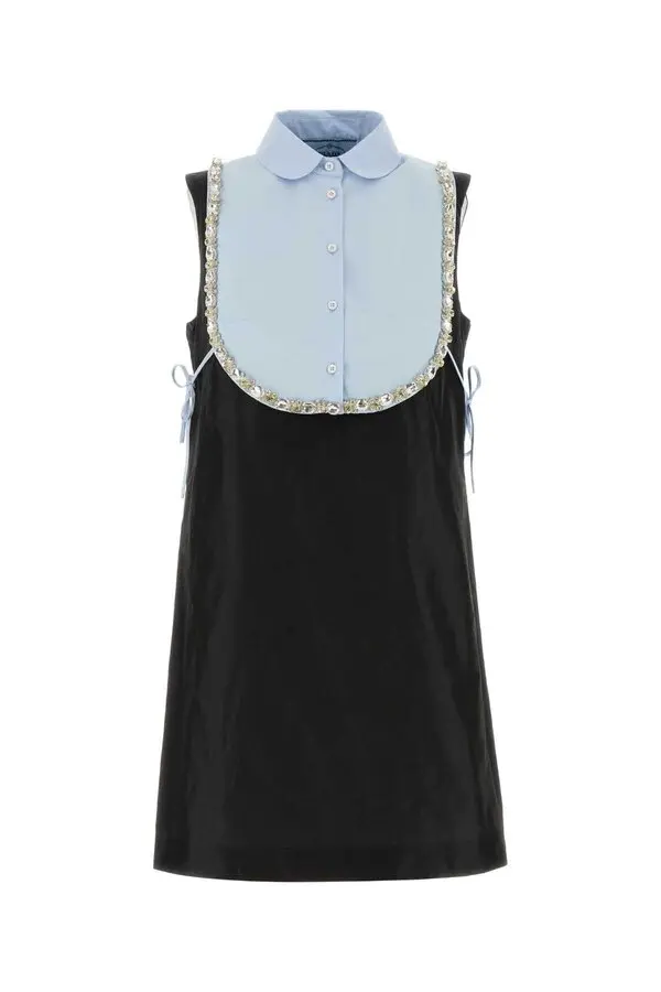 Prada Taffeta Mini Dress - Black