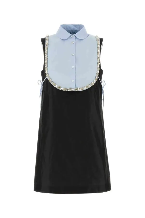 Prada Taffeta Mini Dress - Black
