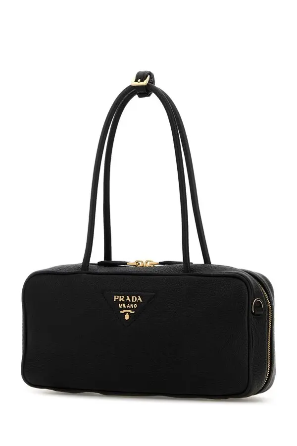 Prada Leather Shoulder Bag - Black